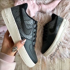 Nike | Shoes | Nwt Nike Air Force Black Snake Skin | Poshmark